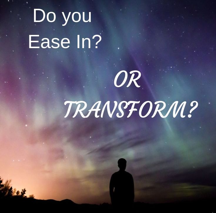 Ease in or transform to change?